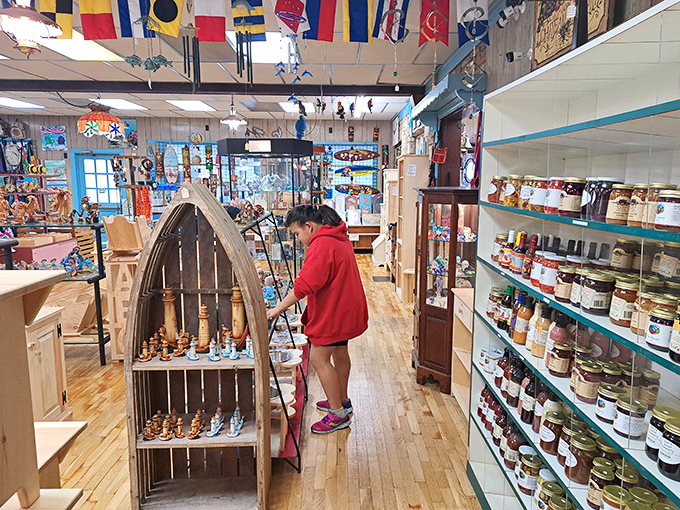 Inside, it's a treasure trove of Pennsylvania Dutch culture&mdash;flags, crafts, and boat-shaped displays create a charming sensory overload that's worth every minute.