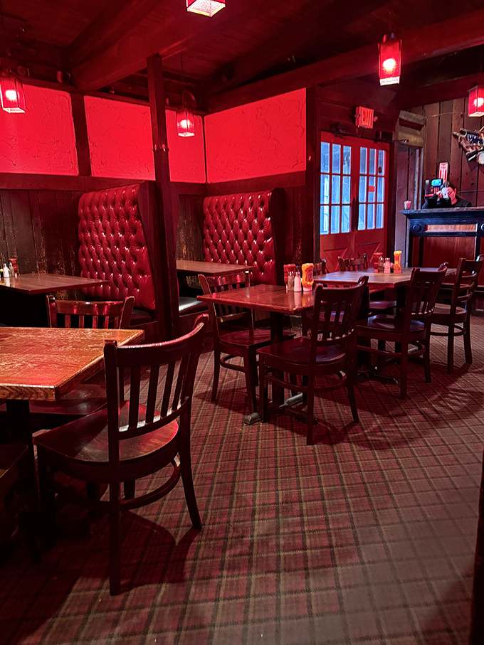 Classic yellow booth seating and wood-paneled walls &ndash; dining here is like time traveling to when conversation trumped Instagram posts.