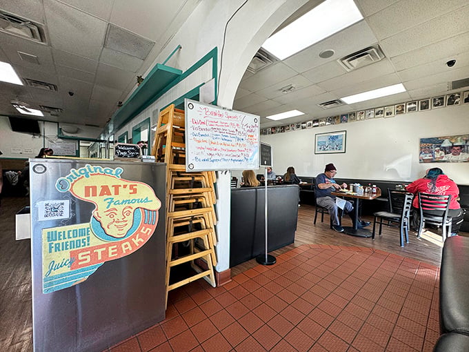 Inside Nat's, time slows down just enough for you to appreciate what matters: good food, comfortable booths, and zero pretension.
