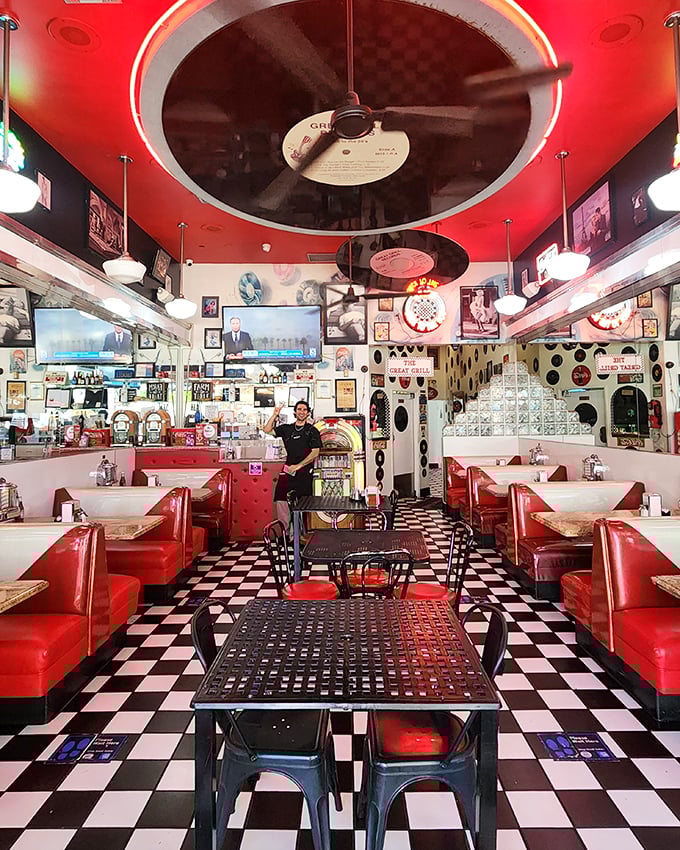 Where mounted deer heads and wooden tables tell you this isn't some corporate food concept, but a place where real Missouri happens daily.