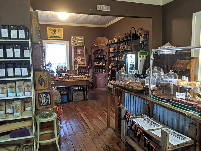 Inside, wooden floors tell stories of generations past while shelves brim with organic treasures. It's like your coolest friend's pantry, if that friend happened to be a culinary genius.