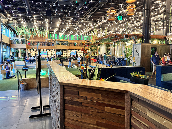 Step inside and the magic unfolds &ndash; twinkling lights, wooden accents, and an open layout that whispers, "Your boring Tuesday night just got a major upgrade."