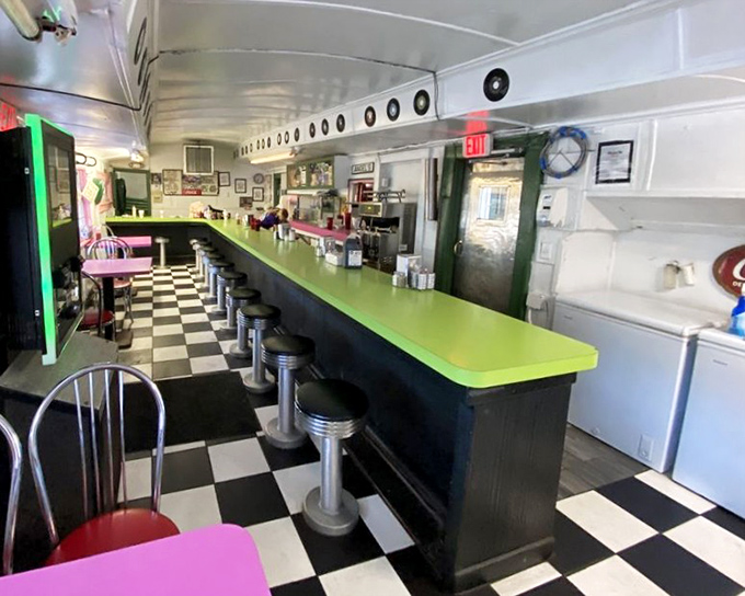 Step inside and time travel back to when diners were the heart of American cuisine. That lime green counter has heard more local stories than a small-town librarian.