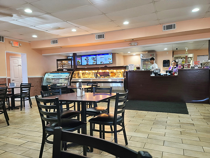 No-frills dining at its finest. The simple interior lets you focus on what matters &ndash; the symphony of Caribbean flavors waiting behind that counter.
