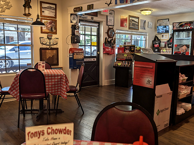 Step inside and you're transported to a maritime haven where nautical charm meets no-nonsense dining. Every wall tells a seafood story.