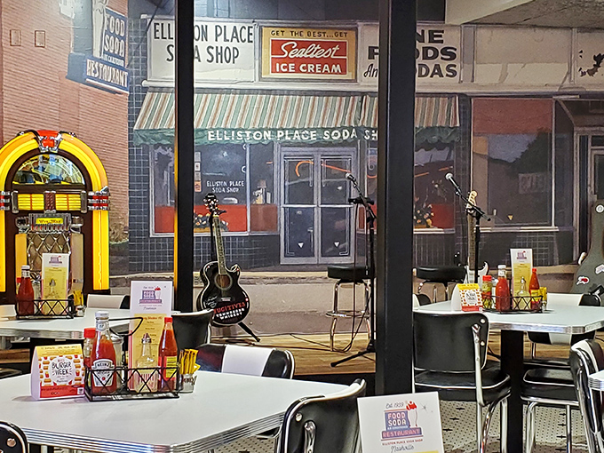 Step inside where vintage meets comfort, and every booth tells stories of countless sweet memories.