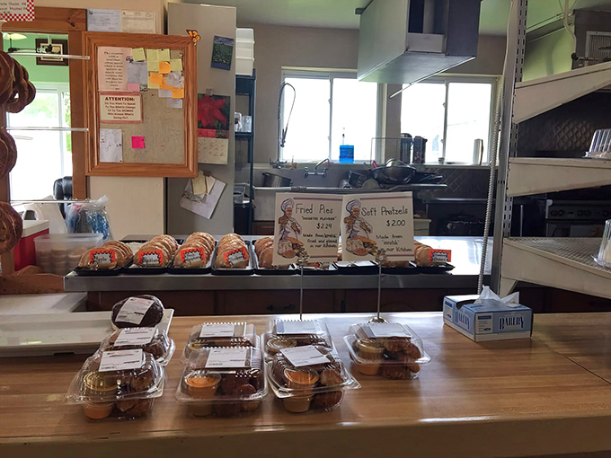 Behind those working counters, traditional Amish baking magic happens daily with time-honored techniques and genuine care.