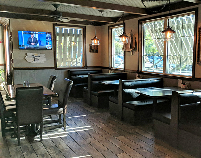 Cozy booths, wooden floors that have seen thousands of happy diners, and just enough nautical charm to remind you of the ocean nearby.