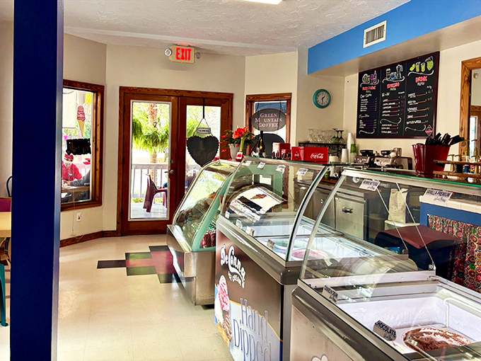 Inside, the unpretentious counter and display case promise simple pleasures without the fuss. Good food doesn't need fancy surroundings.