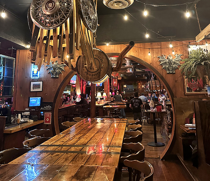 Step inside where rustic charm meets pizza perfection, and every table tells delicious stories.