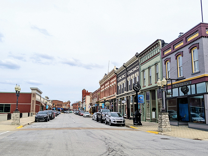 River Street's Victorian storefronts stand at attention, ready to charm your wallet and your heart simultaneously.