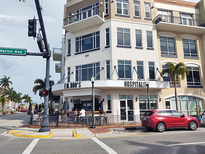 F.M. Don's anchors a corner of Marion Avenue, where outdoor dining meets small-town charm. The kind of place where regulars become friends.