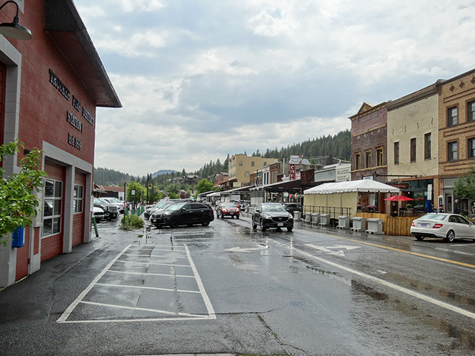 Even on rainy days, Truckee's Commercial Row maintains its old-west charm, with historic buildings housing modern treasures waiting to be discovered.
