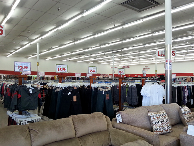 Where yesterday's fashion finds tomorrow's closet. The men's section offers everything from casual tees to business attire.