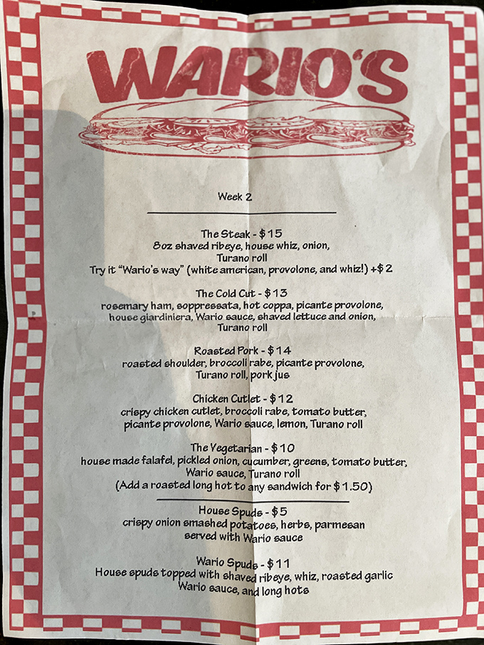 The menu reads like a love letter to sandwich perfection. Simple, focused, and promising just enough options to make you question your life choices.