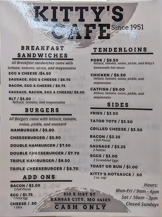 Food philosophy simplified: When your menu fits on one page, you know they've mastered everything on it. Cash only&mdash;some traditions never change.