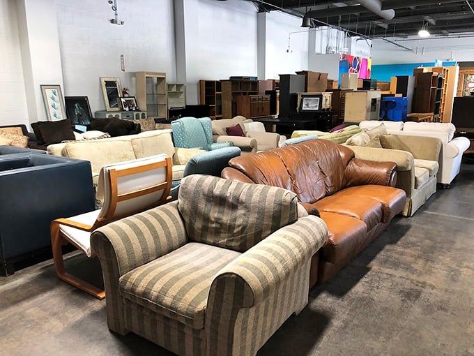 This sofa showroom makes furniture shopping feel like choosing between chocolate cake flavors &ndash; impossibly delicious decisions everywhere.