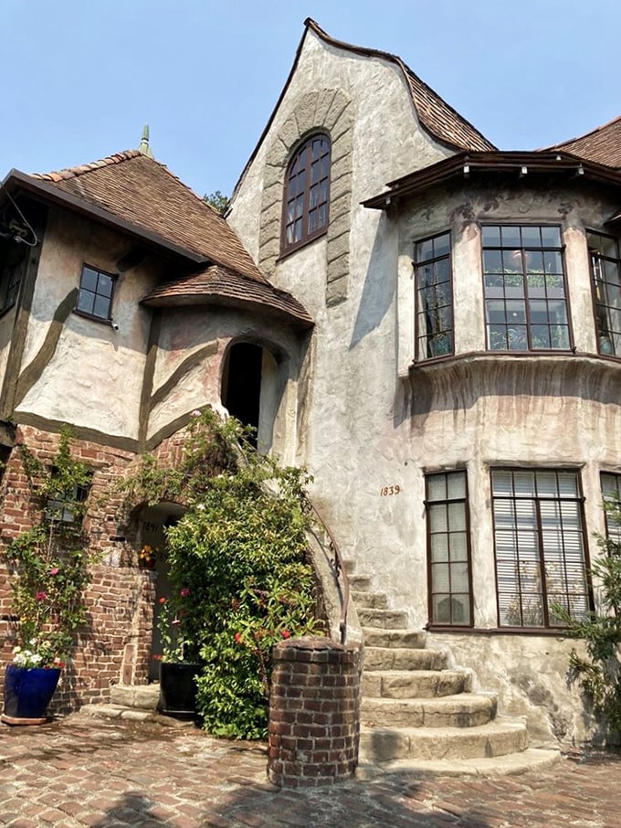 These aren't just stairs—they're a journey between worlds. Each weathered step tells a century of stories while leading to doors that seem designed for characters from your favorite childhood tales.