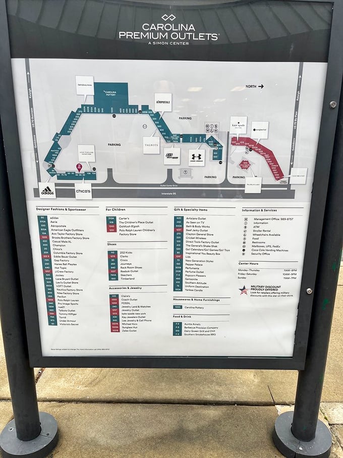 This treasure map doesn't lead to buried gold, but something possibly better&mdash;a layout of over 80 stores offering designer goods at prices that won't require a second mortgage.