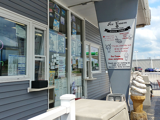 That iconic takeout window&mdash;where summer dreams are handed over in paper-wrapped packages and waffle cones, unchanged since the Eisenhower administration. 