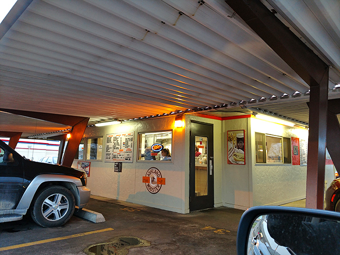Where culinary magic happens under a slanted roof. The ordering window&mdash;a portal to simpler, more delicious times.