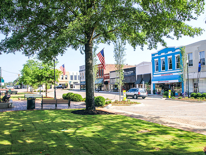 Abbeville's charming storefronts invite you to window shop at a pace that would make your smartwatch worry you've died. 