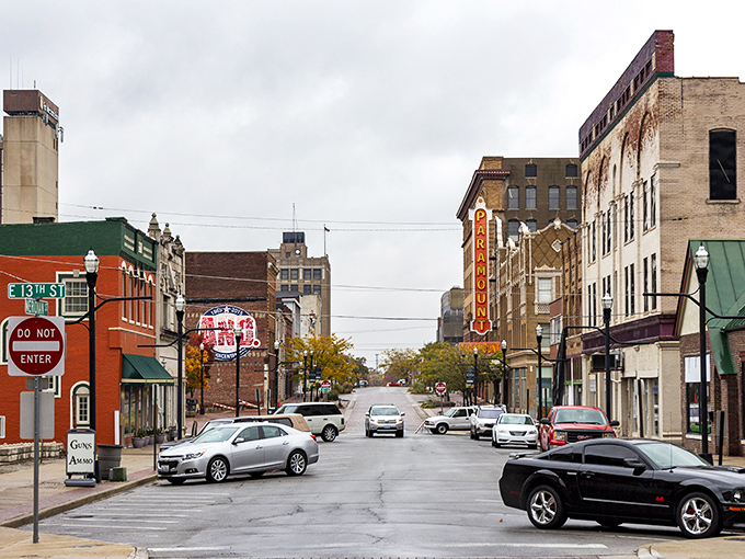 Downtown Anderson showcases classic Midwest architecture where your Social Security check stretches like taffy at a county fair. Brick buildings with character to spare!