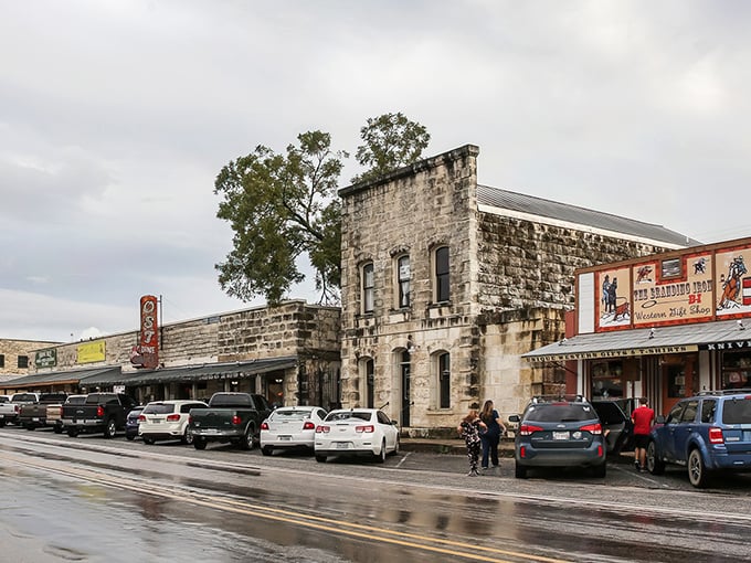 Main Street Bandera looks like a movie set, but those cowboys aren't actors—they're the real Texas deal.