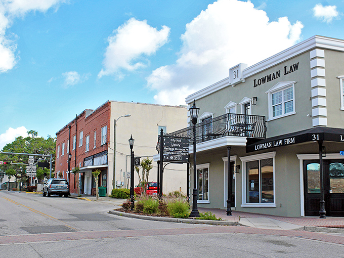 Historic downtown streets where time slows down and your wallet stays happily full.