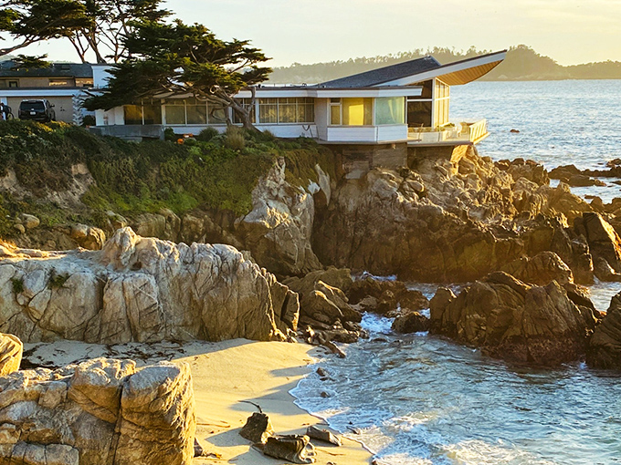 Carmel's iconic cliff house seems to defy gravity, perched between rock and wave like California's answer to a James Bond villain lair.