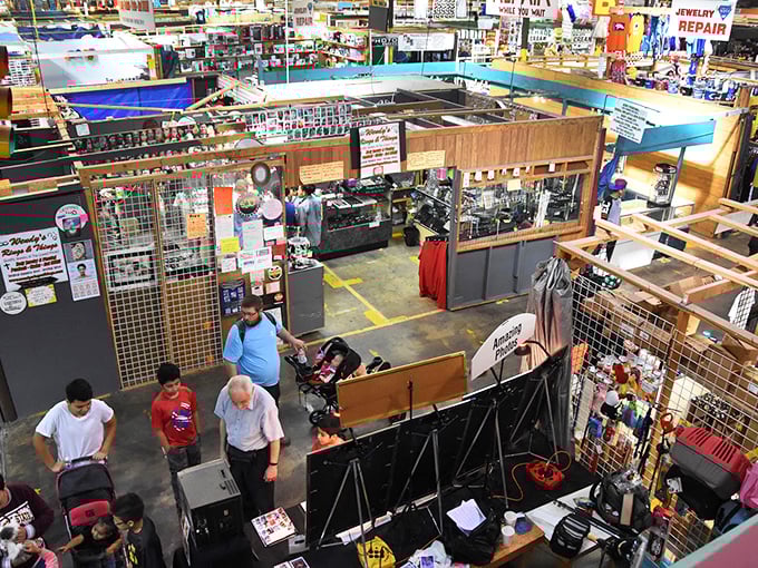 Cooks Flea Market from above &ndash; a labyrinth of possibilities where you could find anything from vintage Tupperware to tomorrow's heirloom.