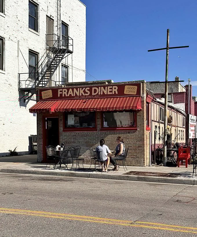 Frank's Diner looks like it was plucked straight from a Norman Rockwell painting. Small in size, enormous in flavor and local legend.