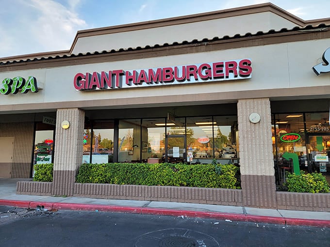 The name doesn't mince words - or meat! This strip mall gem serves burgers that require a game plan to finish.