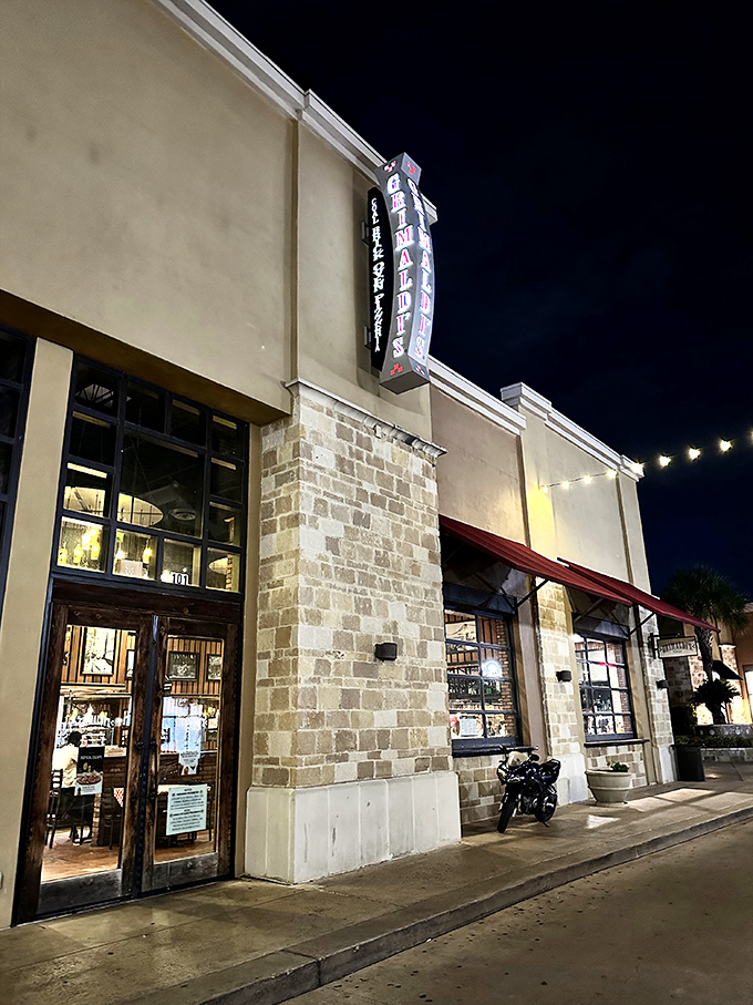 Grimaldi's stone facade welcomes pizza pilgrims. This San Antonio outpost brings authentic coal-fired magic to Texas with zero pretension and maximum flavor.