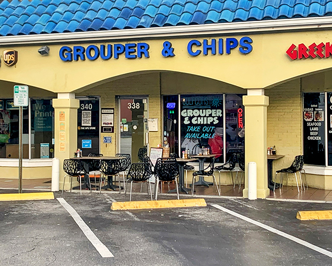 That bright blue roof isn't just eye-catching&mdash;it's a beacon for grouper sandwich pilgrims in Naples.
