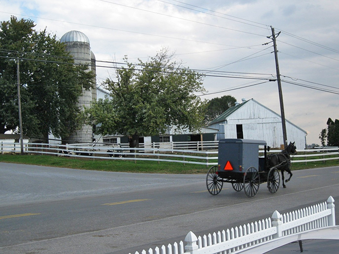 Time travel isn't science fiction in Amish country &ndash; just a horse-drawn buggy passing silos that haven't changed in a century.