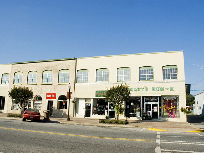 Mary's Bow-K and neighboring shops line Jesup's main drag, where your dollar stretches further than your grandmother's holiday leftovers.