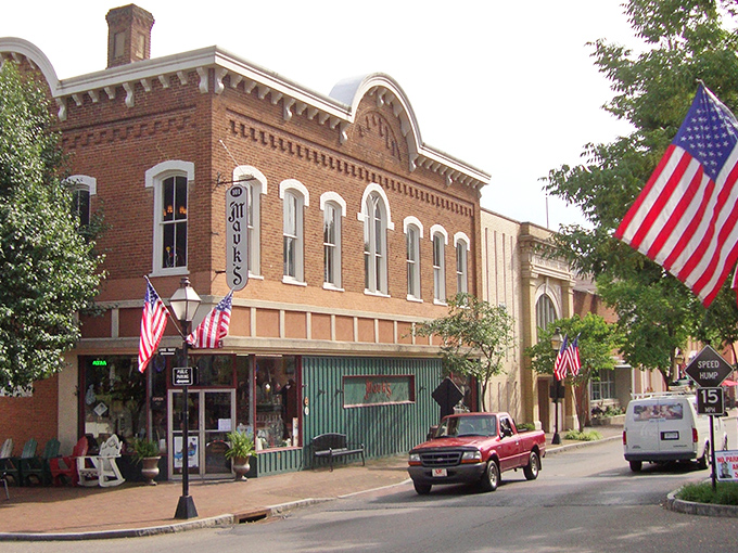 Jonesborough's historic district proudly waves its American flags, like a Norman Rockwell painting come gloriously to life.