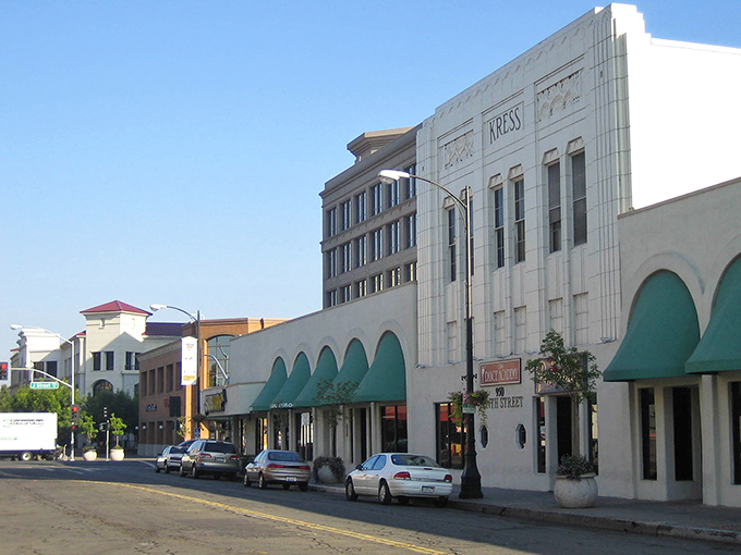 Downtown Modesto's historic Kress building stands as a testament to affordable small-town charm with big-city accessibility.