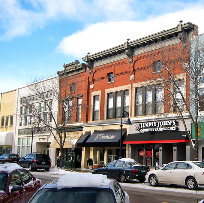 Mount Pleasant's historic downtown buildings house everything from sandwich shops to boutiques &ndash; Main Street America alive and well.