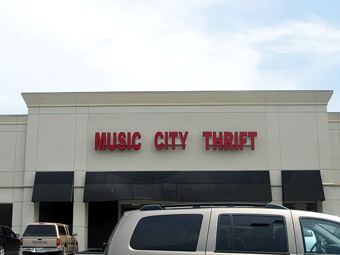 Music City Thrift stands ready for exploration, like a department store from a parallel universe where everything has a story.