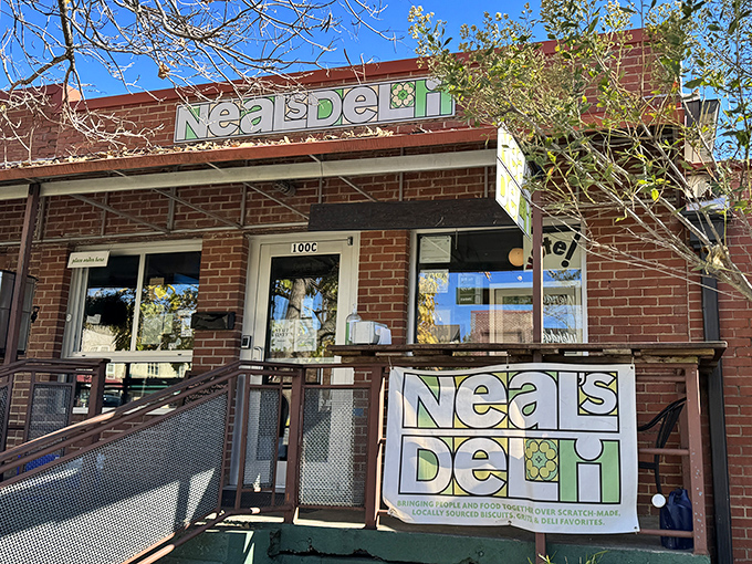 Neal's brick facade whispers "come in" while the sandwiches inside shout "you'll be back tomorrow!"