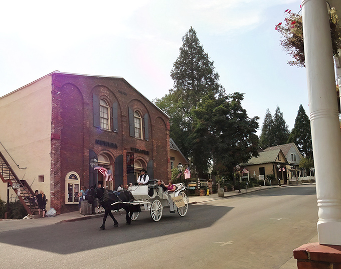 Nevada City's historic district looks like a movie set, complete with horse-drawn carriages and brick buildings that whisper Gold Rush secrets.