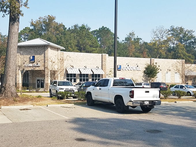 This Beaufort Goodwill's brick facade hides a wonderland of pre-loved treasures. Like a library of stuff, each item tells its own story.