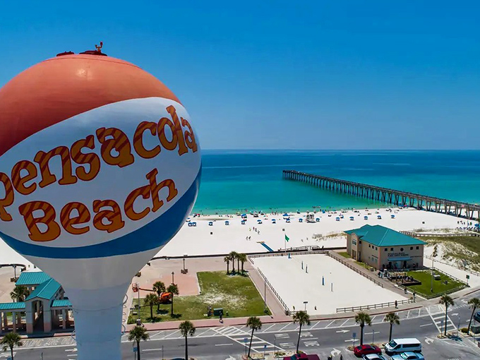 That iconic beach ball water tower says it all! Pensacola Beach combines postcard views with prices that won't wash away your savings.