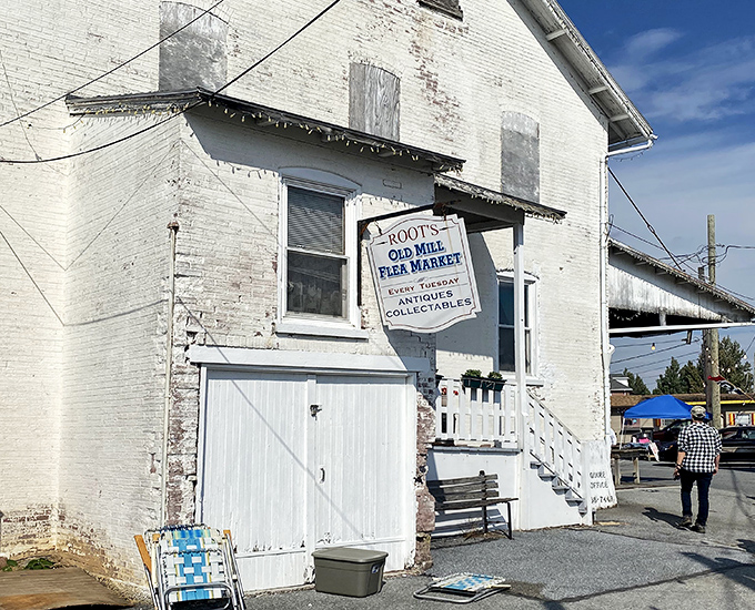 If this whitewashed brick building could talk! Root's Old Mill stands like a time capsule, its Tuesday-only schedule making each visit feel like a special occasion.