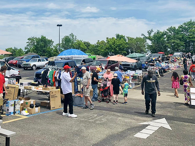 Rossi's parking lot transforms into a bargain city. Who knew a blacktop could hold so many hidden gems?