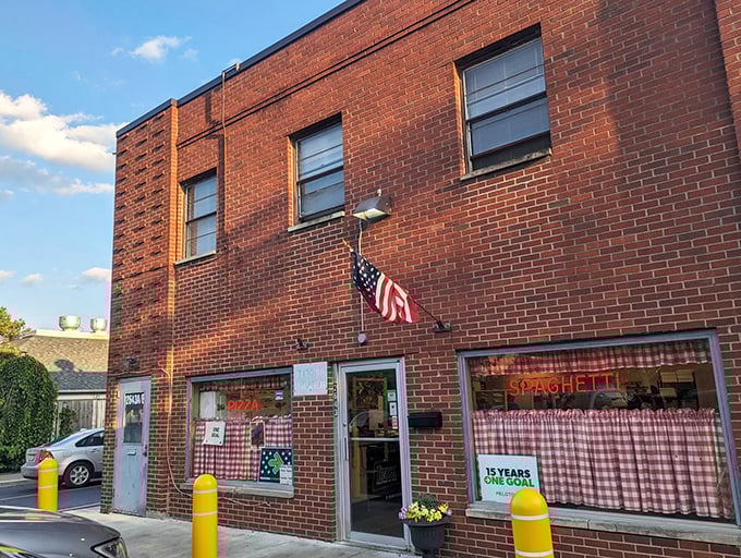 Rubino's brick facade and checkered curtains transport you to simpler times. This Bexley institution has perfected the art of thin-crust nostalgia.