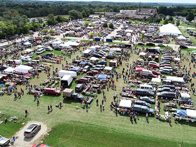 St. Gabriel's Giant Flea Market: a shopper's paradise with acres of possibility. Bring your walking shoes and your wallet!