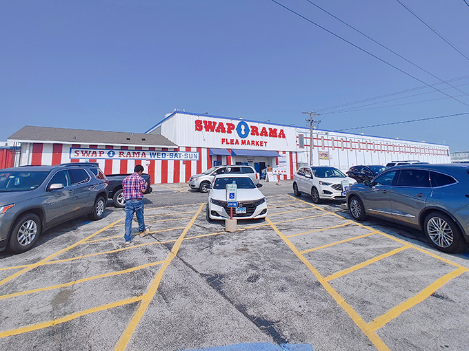 Those red and white stripes aren't just festive&mdash;they're the circus tent of commerce where everyday Midwesterners become savvy negotiators.